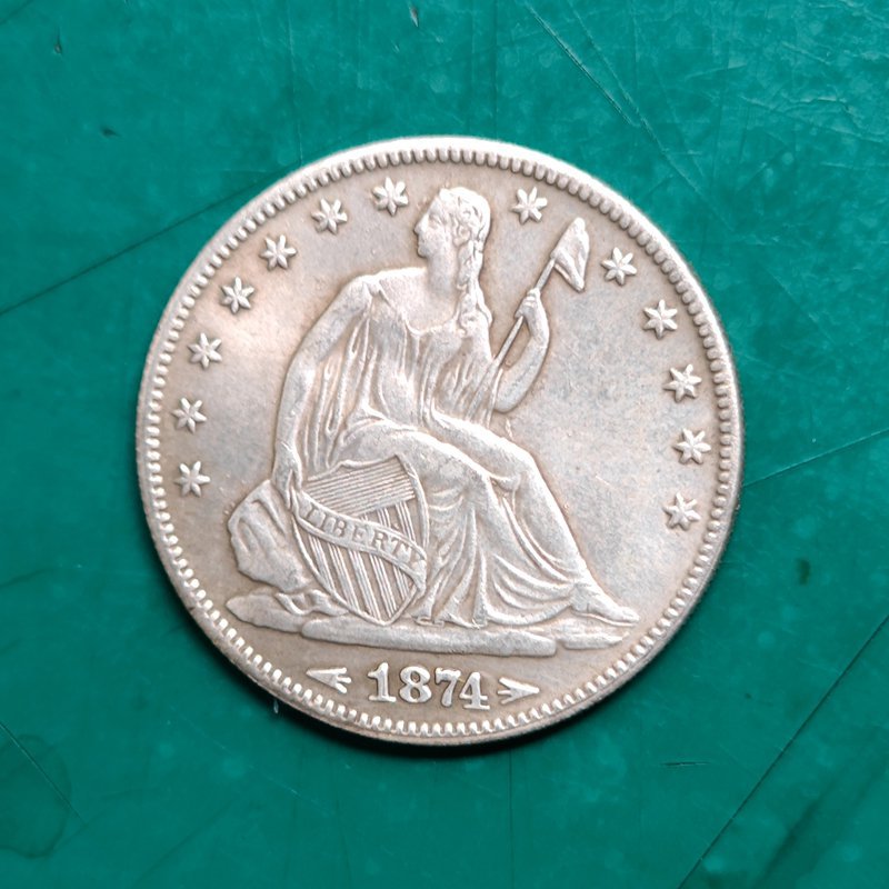 US Coin 1874-CC Arrow Seated Liberty Half Dollar Copy Coin