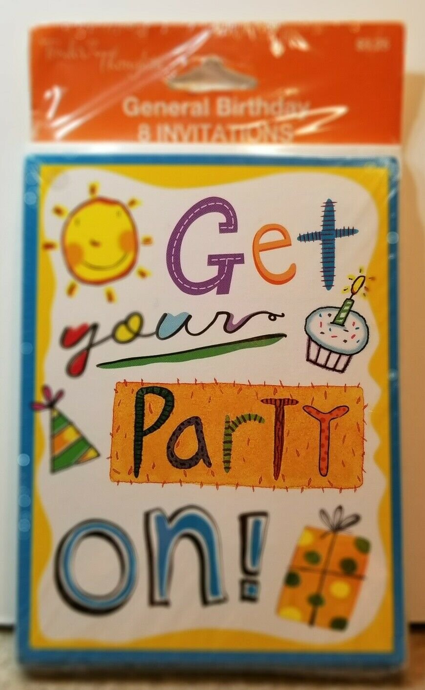 General Birthday Party Invitations ~8 Brand New Sealed Invitations and ...