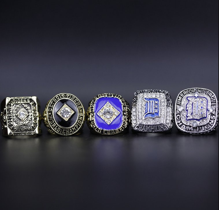 1945 1968 1984 2006 2012 Detriot Tigers MLB World Series Championship ...