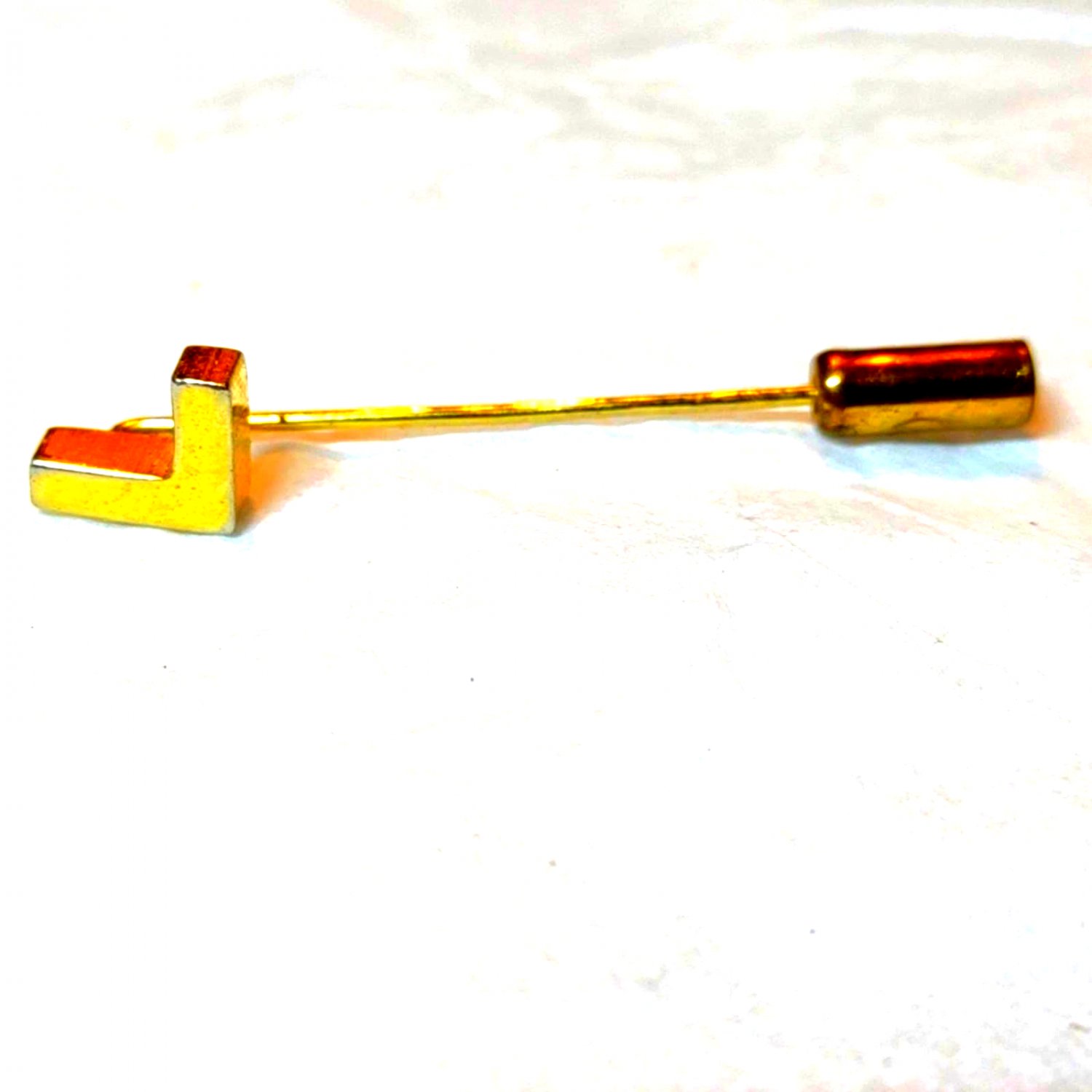 Beautiful Gold Vintage Initial L Stick Pin