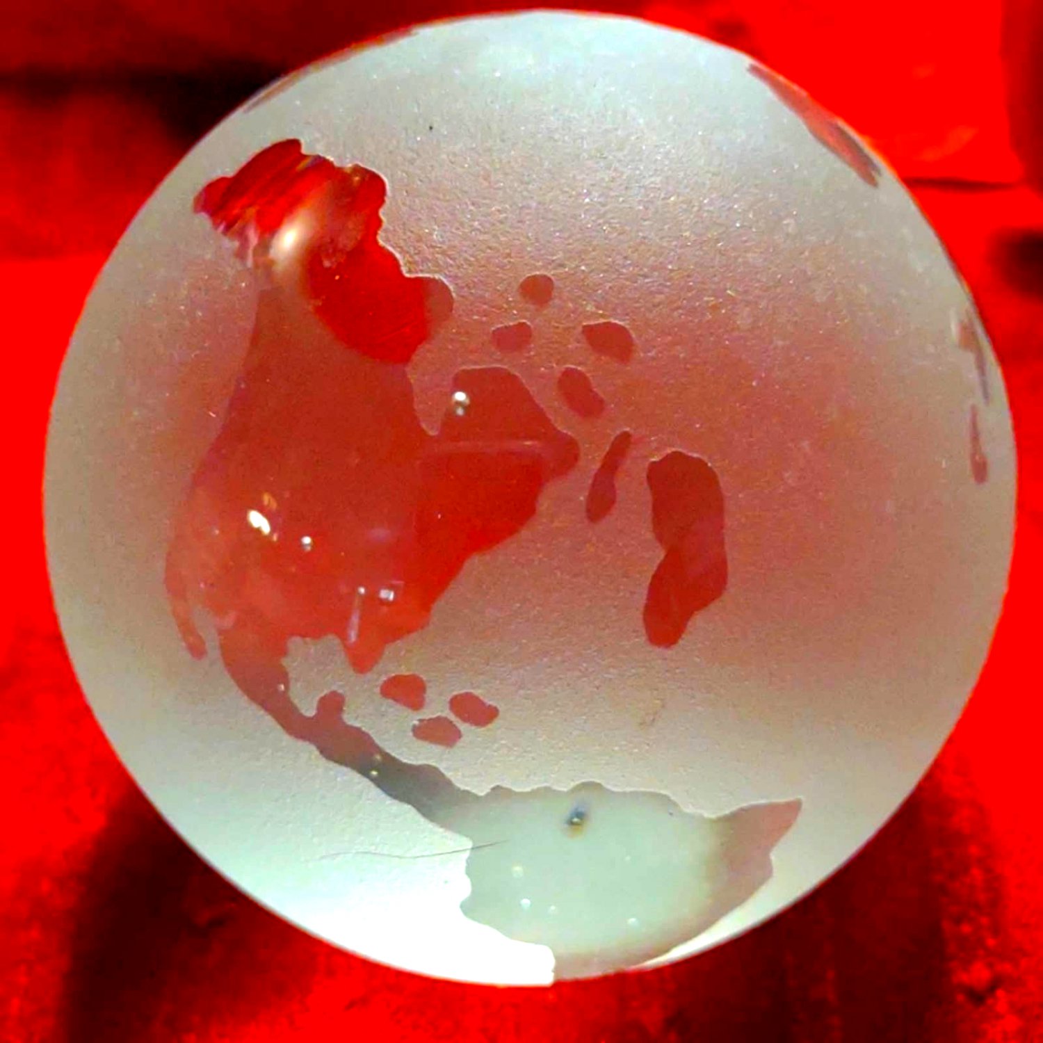 The World~Vintage Glass Globe Paperweight