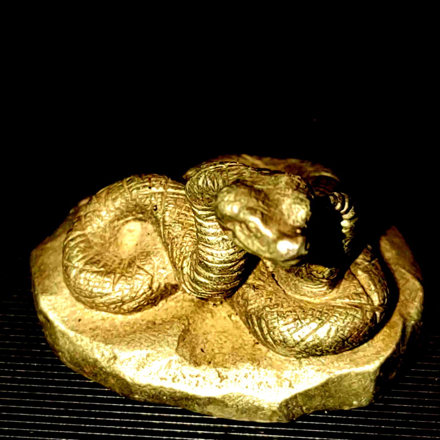 Scary Pewter snake figurine