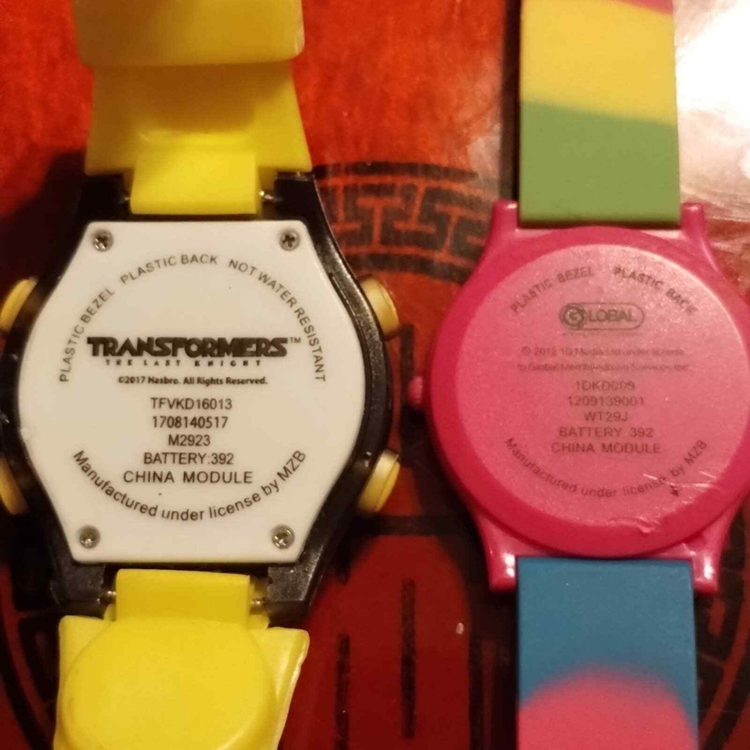 Beautiful vintage transformers yellow digital watch and rainbow digital ...