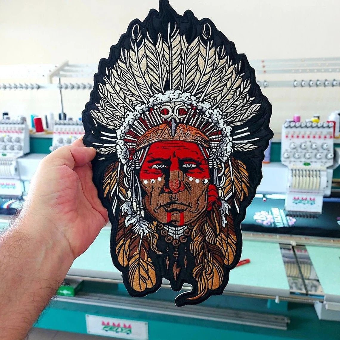 Native Indian Large Back Patch for Jacket