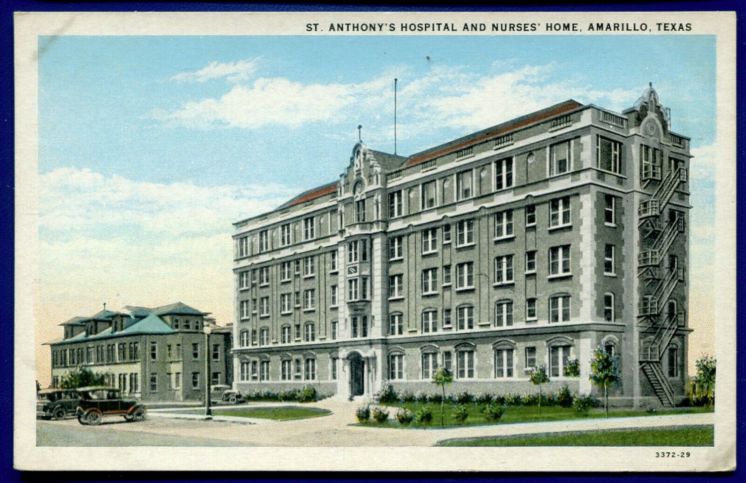 St Anthony's Hospital and Nurses Home Amarillo Texas tx old postcard