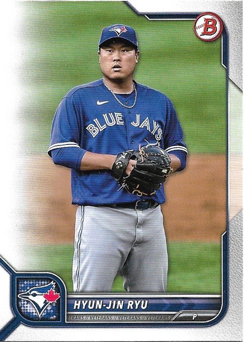 Hyun-Jin Ryu 2022 Bowman #27 Toronto Blue Jays Baseball Card