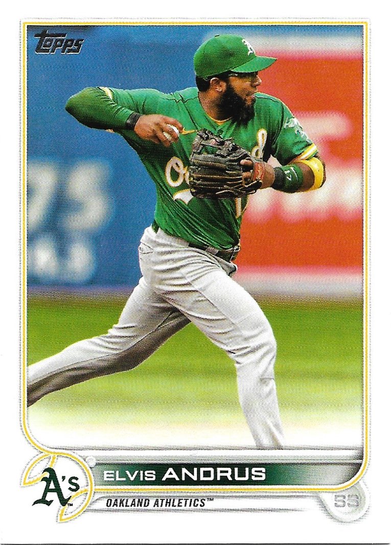 Elvis Andrus 2022 Topps #520 Oakland Athletics Baseball Card