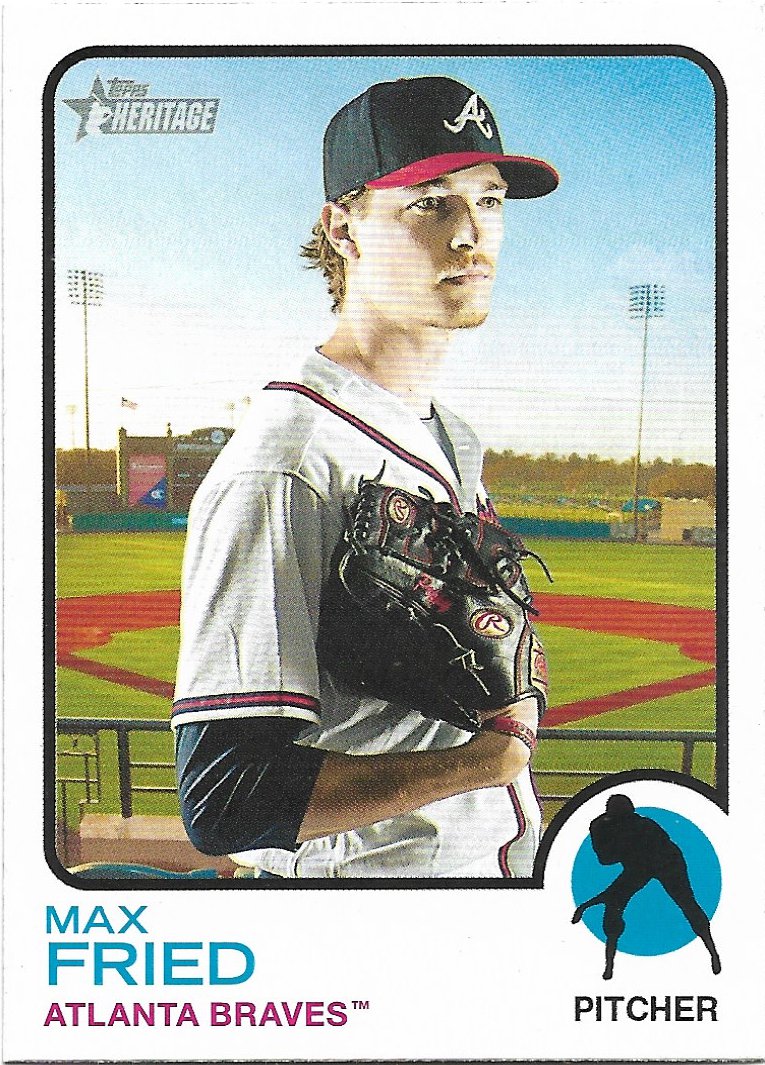 Max Fried 2022 Topps Heritage #19 Atlanta Braves Baseball Card
