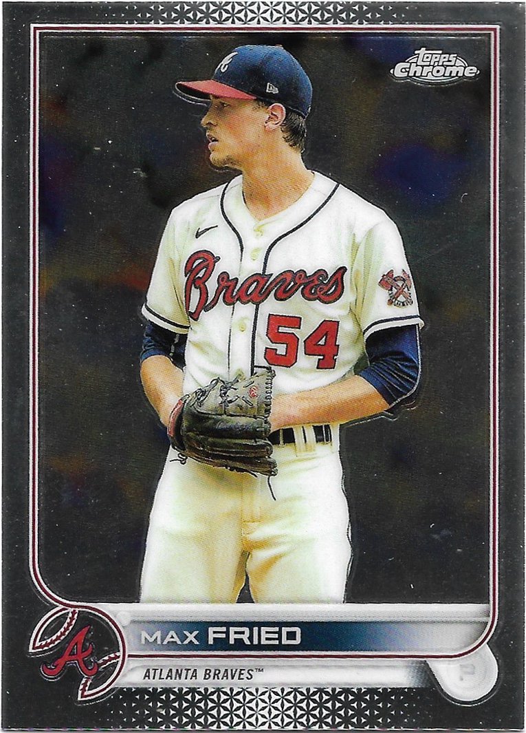 Max Fried 2022 Topps Chrome #75 Atlanta Braves Baseball Card