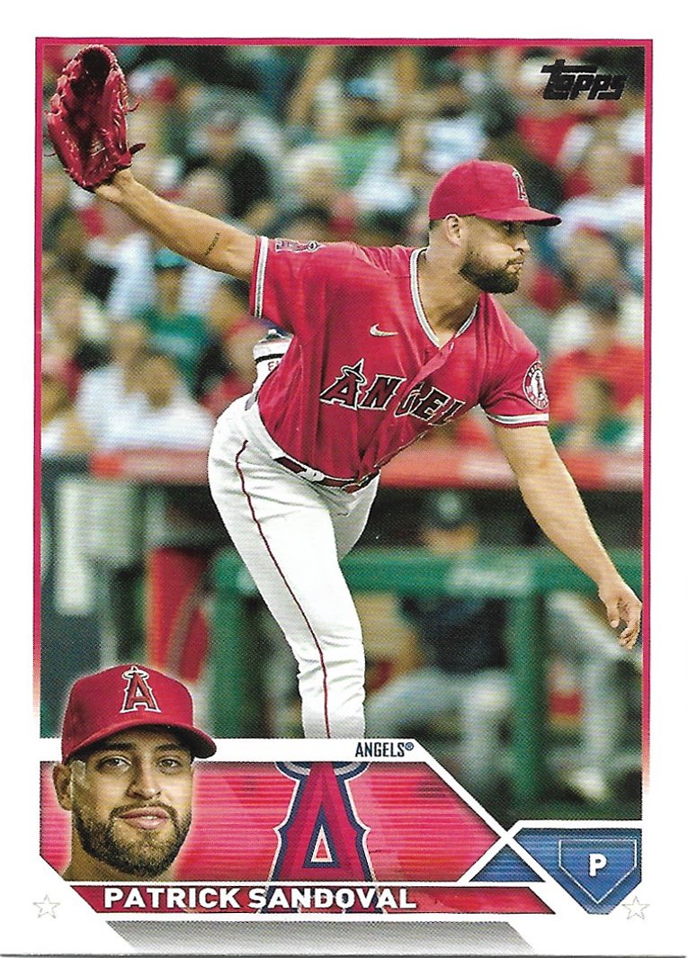 Patrick Sandoval 2023 Topps #327 Los Angeles Angels Baseball Card