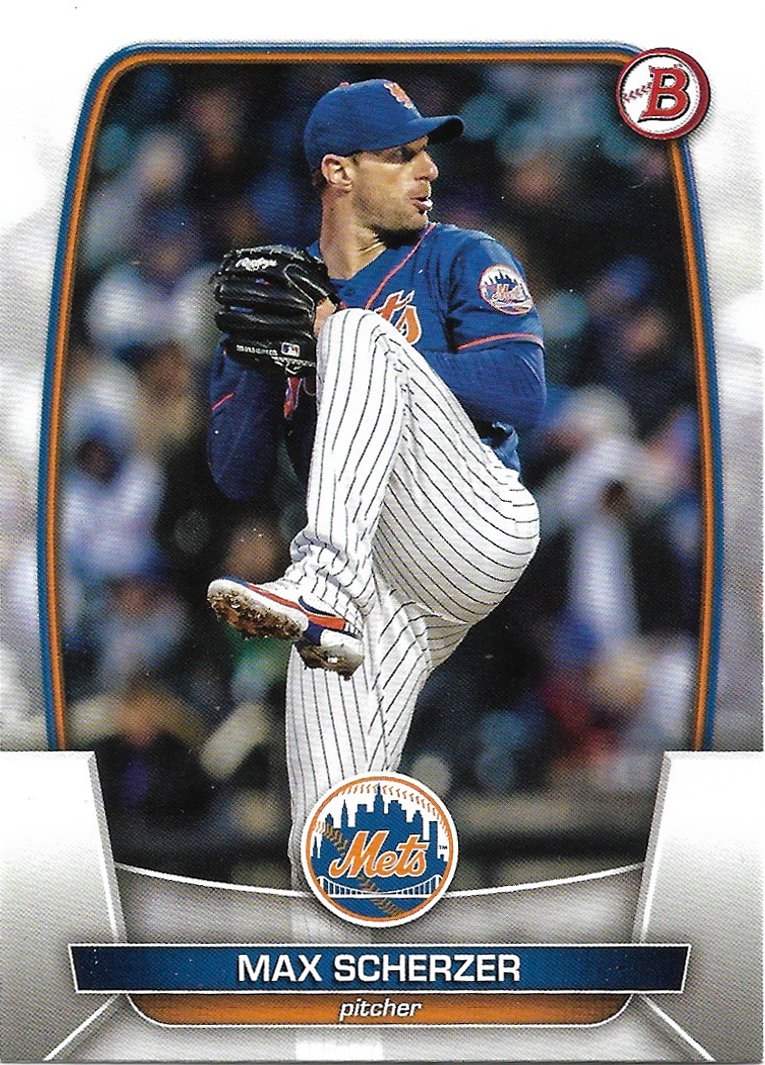 Max Scherzer 2023 Bowman #53 New York Mets Baseball Card