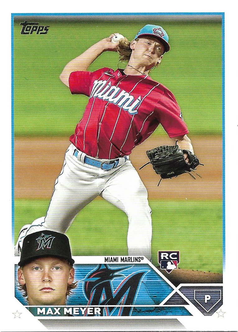 Max Meyer 2023 Topps Rookie #388 Miami Marlins Baseball Card