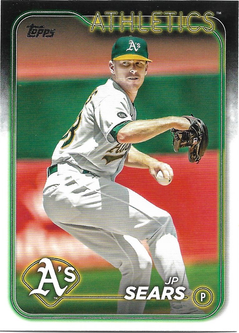 JP Sears 2024 Topps #80 Oakland Athletics Baseball Card