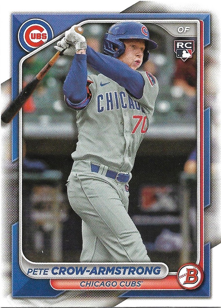 Pete Crow-Armstrong 2024 Bowman Rookie #85 Chicago Cubs Baseball Card