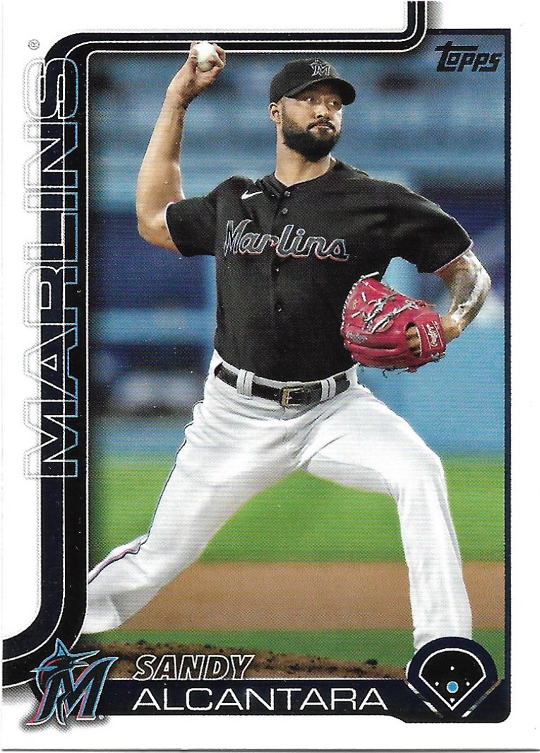Sandy Alcantara 2025 Topps #335 Miami Marlins Baseball Card