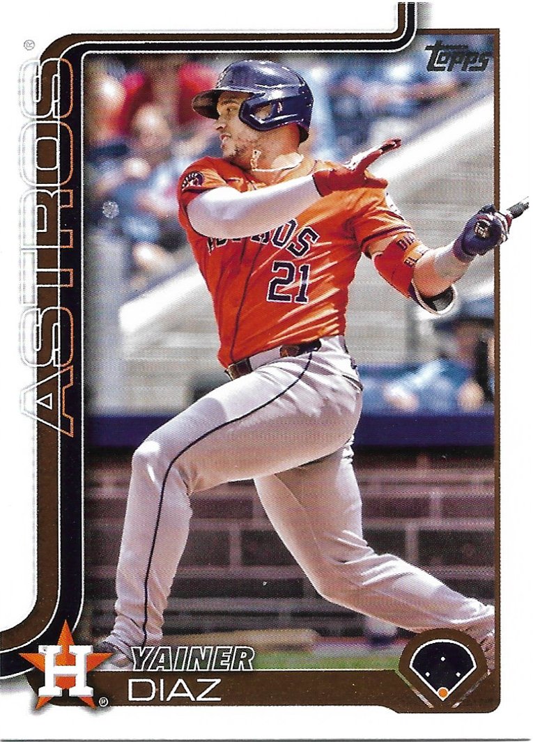 Yainer Diaz 2025 Topps #299 Houston Astros Baseball Card