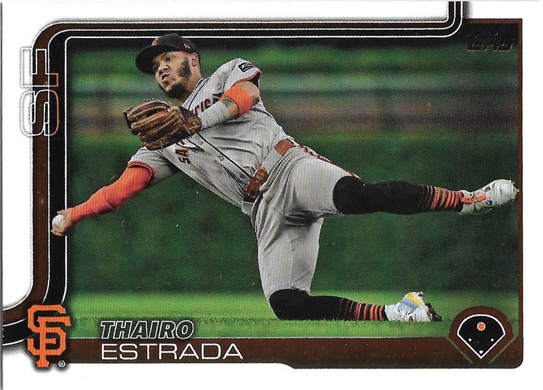 Thairo Estrada 2025 Topps #2 San Francisco Giants Baseball Card