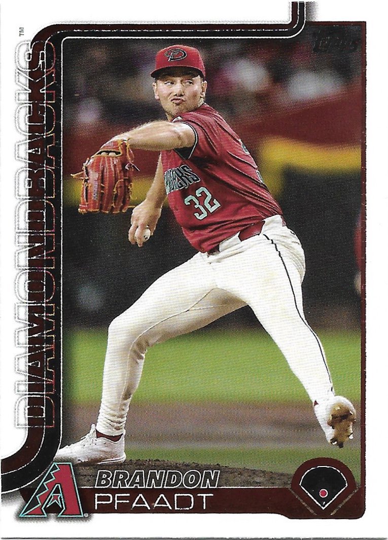 Brandon Pfaadt 2025 Topps #182 Arizona Diamondbacks Baseball Card
