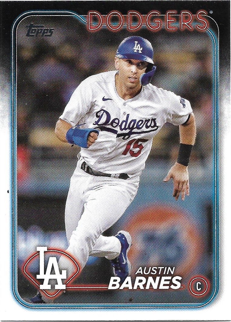 Austin Barnes 2024 Topps #422 Los Angeles Dodgers Baseball Card