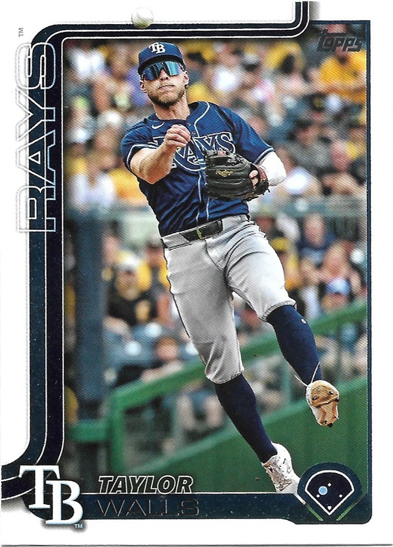 Taylor Walls 2025 Topps #502 Tampa Bay Rays Baseball Card