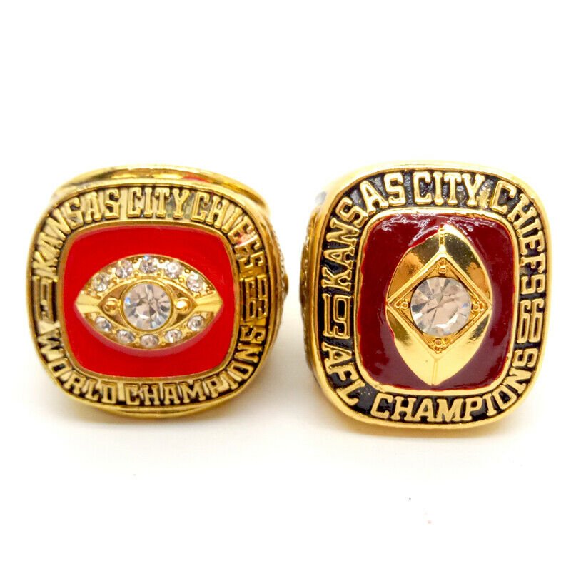 2 Rings 1969-1966 Kansas City Chiefs Super Bowl World Championship Rings