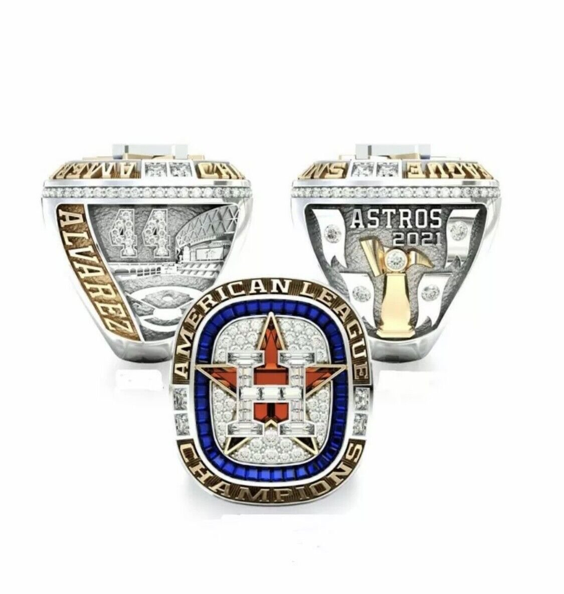 2021 2022 Houston Astros Championship Ring Alvarez Size 8-13 in stock