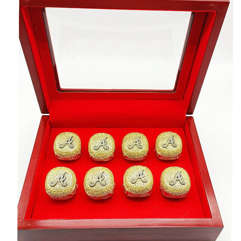 8 Pcs of 2021 2022 Atlanta Braves Championship Rings 8 Players Set ...