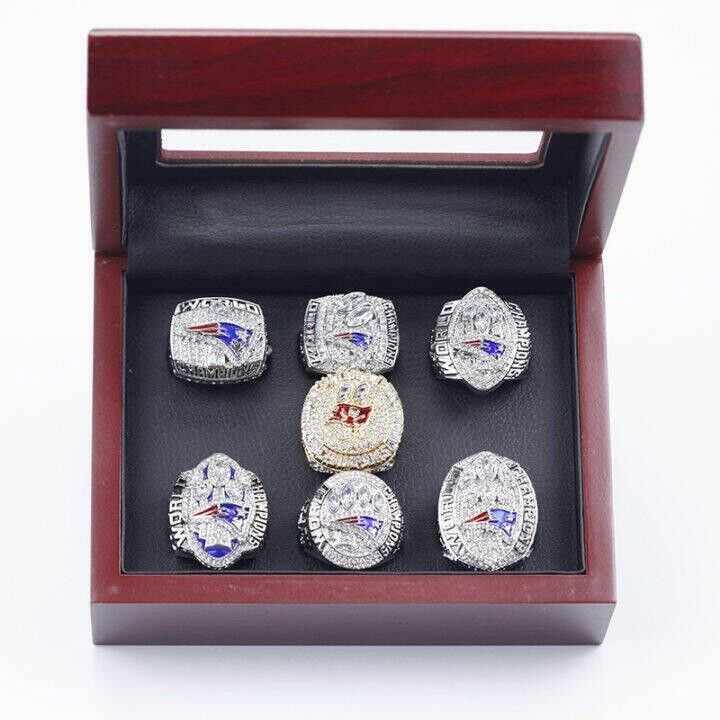 7Pcs Tom Brady New England Patriots Tampa Bay B Championship Rings