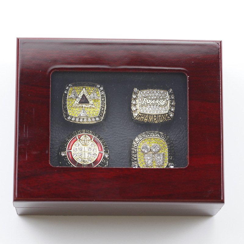 4 Shaquille O'Neal Championship Rings Box Los Angeles Lakers NBA Hall ...