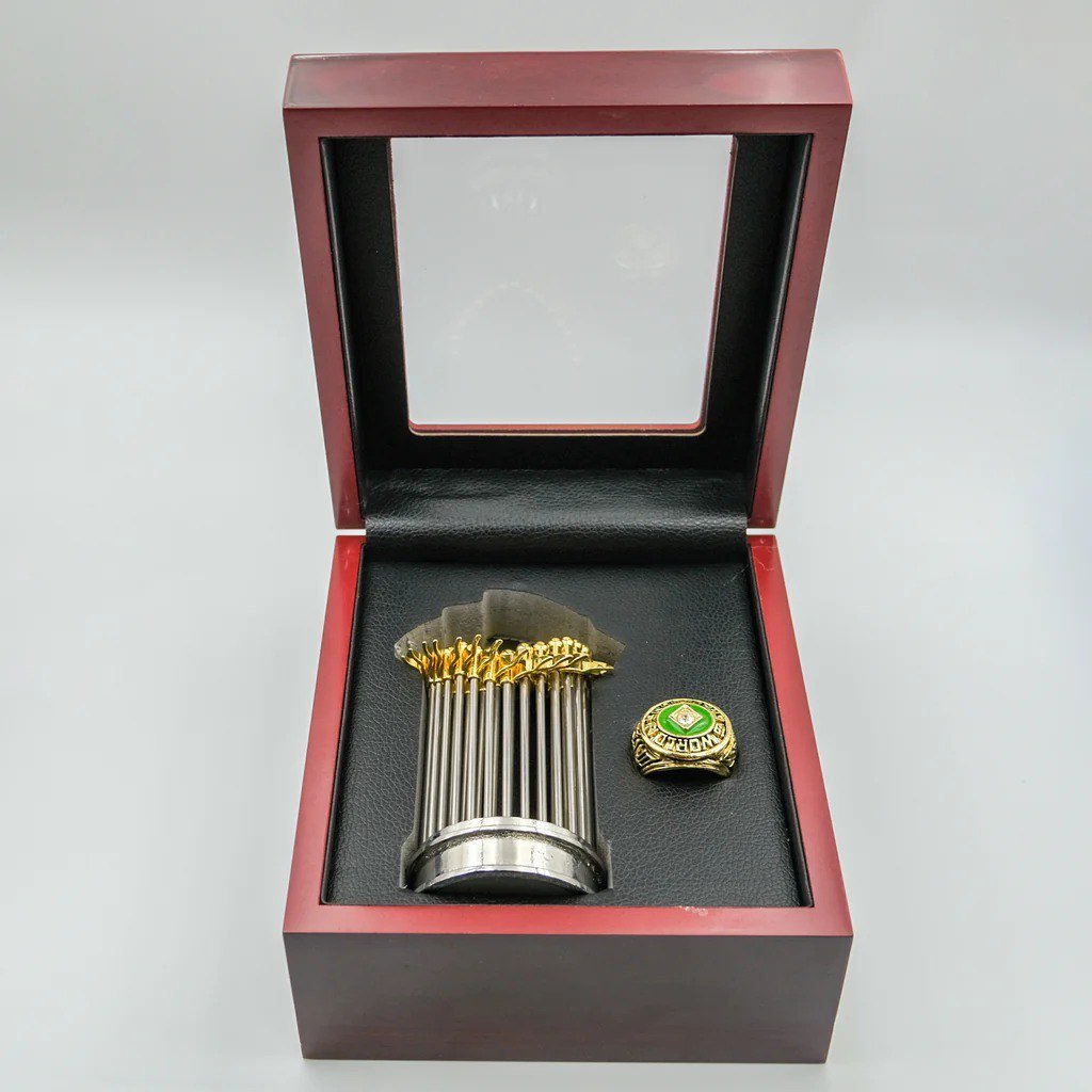 1972 Oakland Athletics World Series Championship Trophy & Ring with Box ...