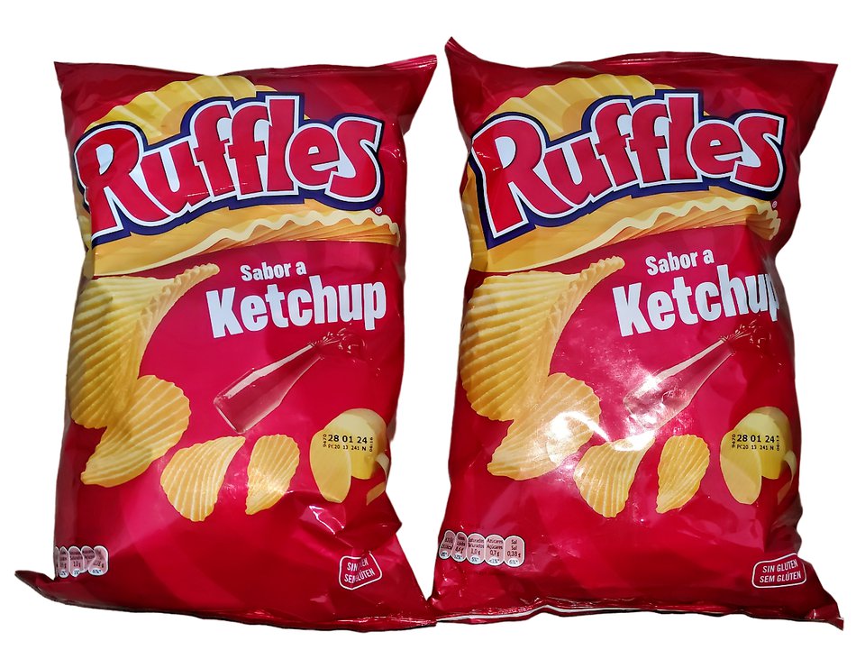 Ruffles Chips Ketchup 2 x 150g (2 x 5.3 oz) Corrugated and Crisp Potato ...