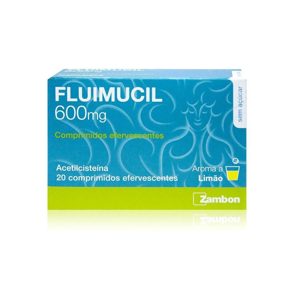 FLUIMUCIL 600mg 20 Effervescent tablets Bronchitis Clear Phlegm Mucolytic