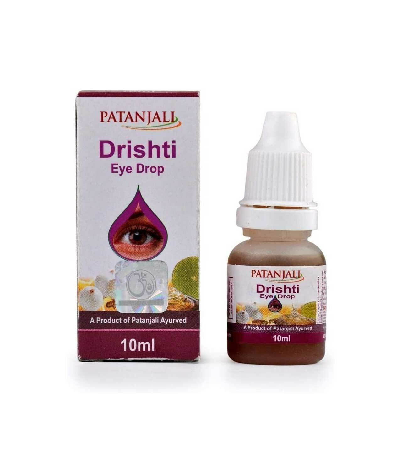 5 X Patanjali Drishti Eye Drops Herbal Natural Ayurvedic 10ml Better Visibility