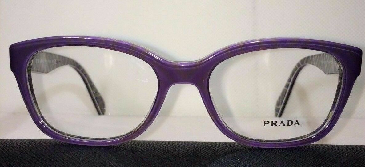 Prada VPR 20P PURPLE MAT-1O1 Plastic Eyeglasses Frame 52-17-140 ITALY NEW RX
