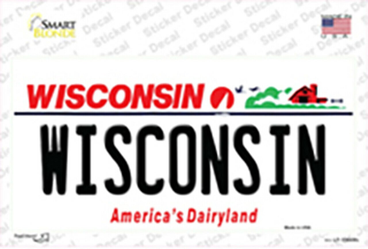 Wisconsin Wisconsin State Background Sticker Decal
