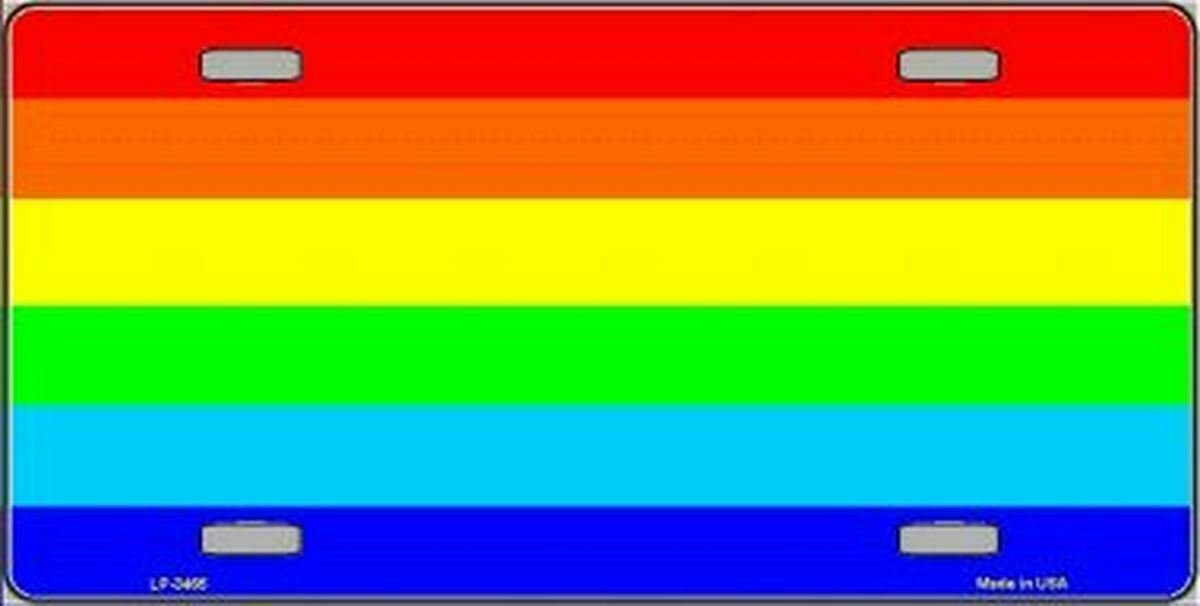 Gay Pride Rainbow Flag Novelty License Plate