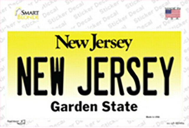 New Jersey New Jersey State Background Sticker Decal