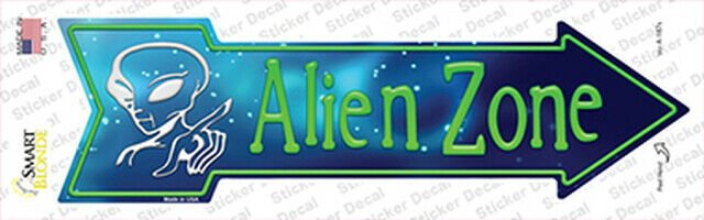 Alien Zone Arrow Sticker Decal
