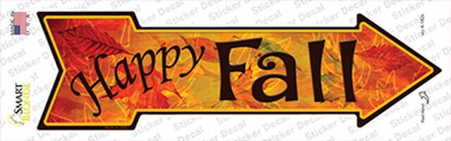 Happy Fall Arrow Sticker Decal