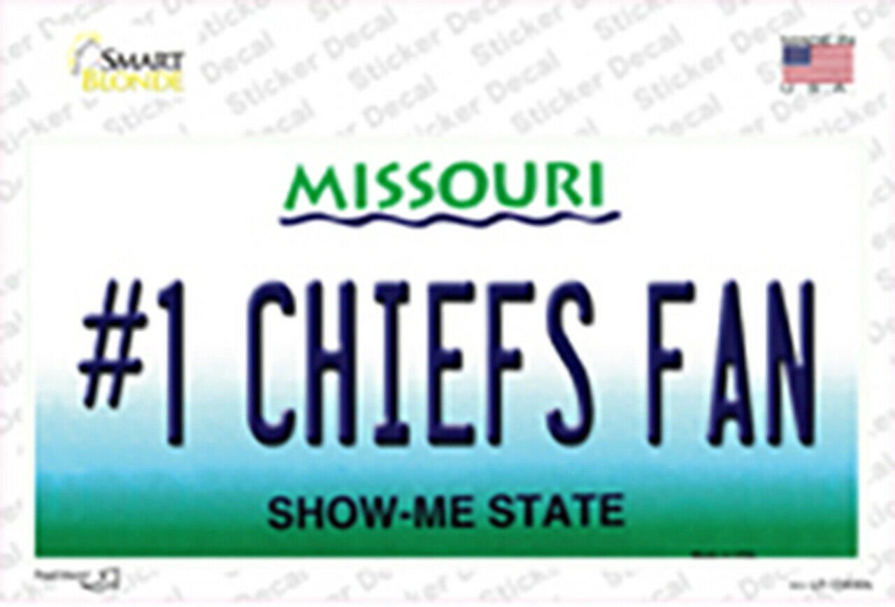 #1 Chiefs Fan Missouri State Background Sticker Decal