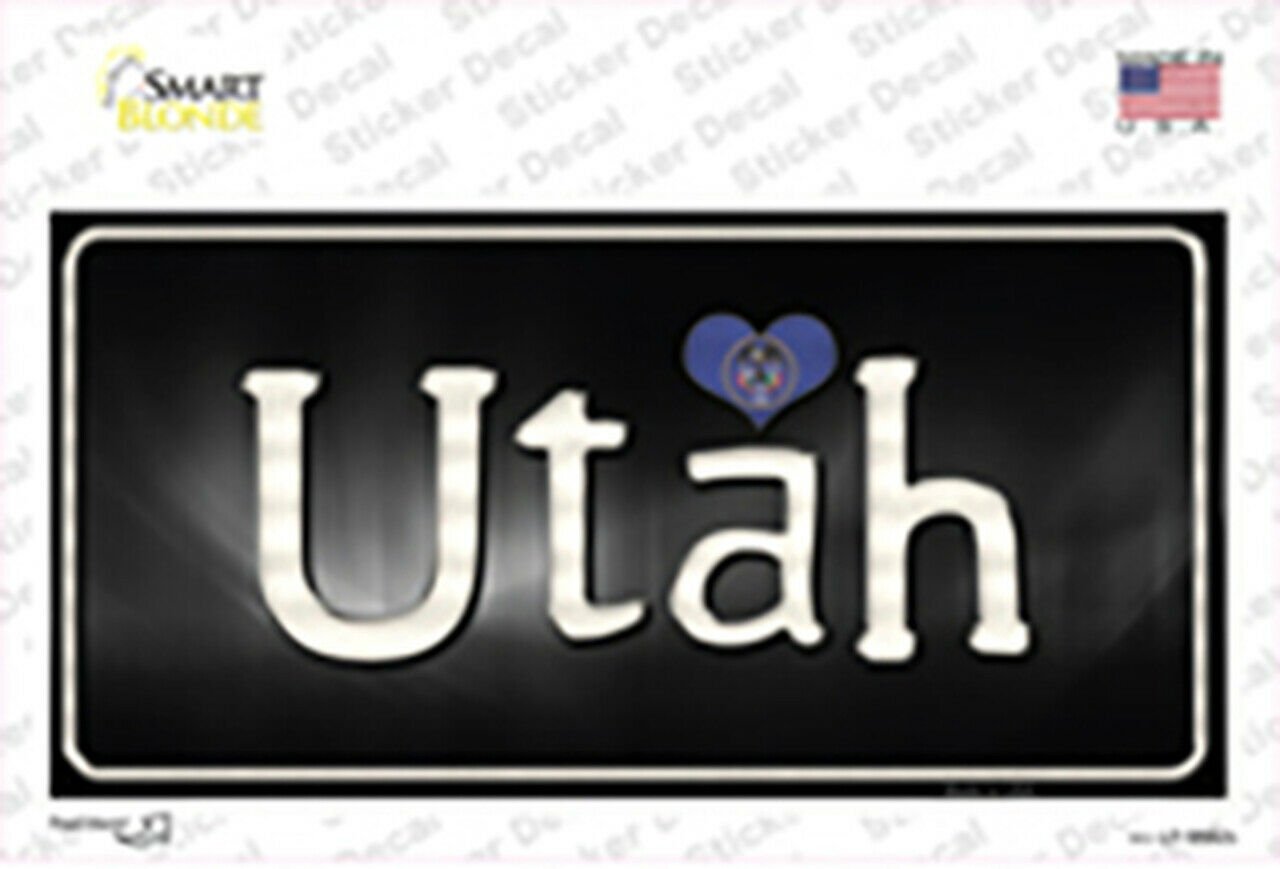 Utah Flag Script Sticker Decal