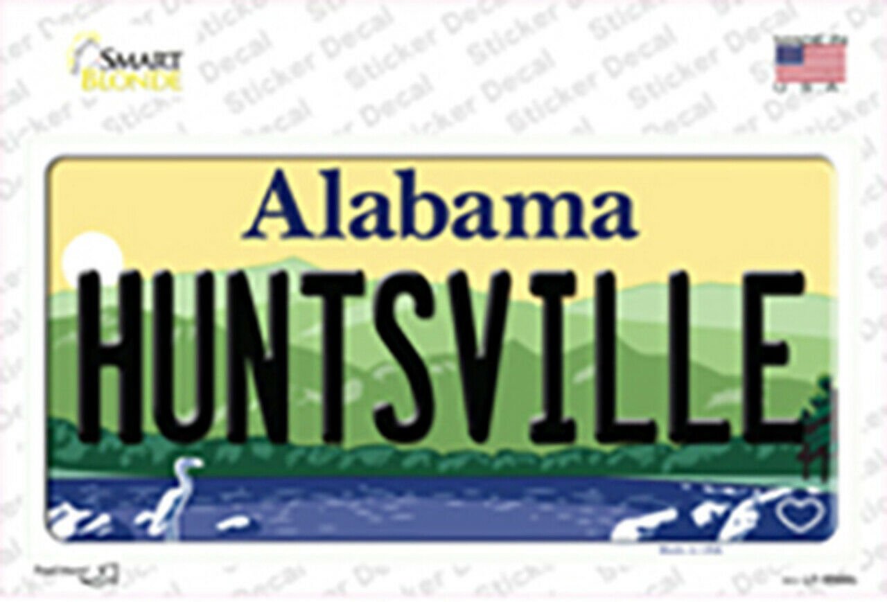 Huntsville Alabama State Background Sticker Decal