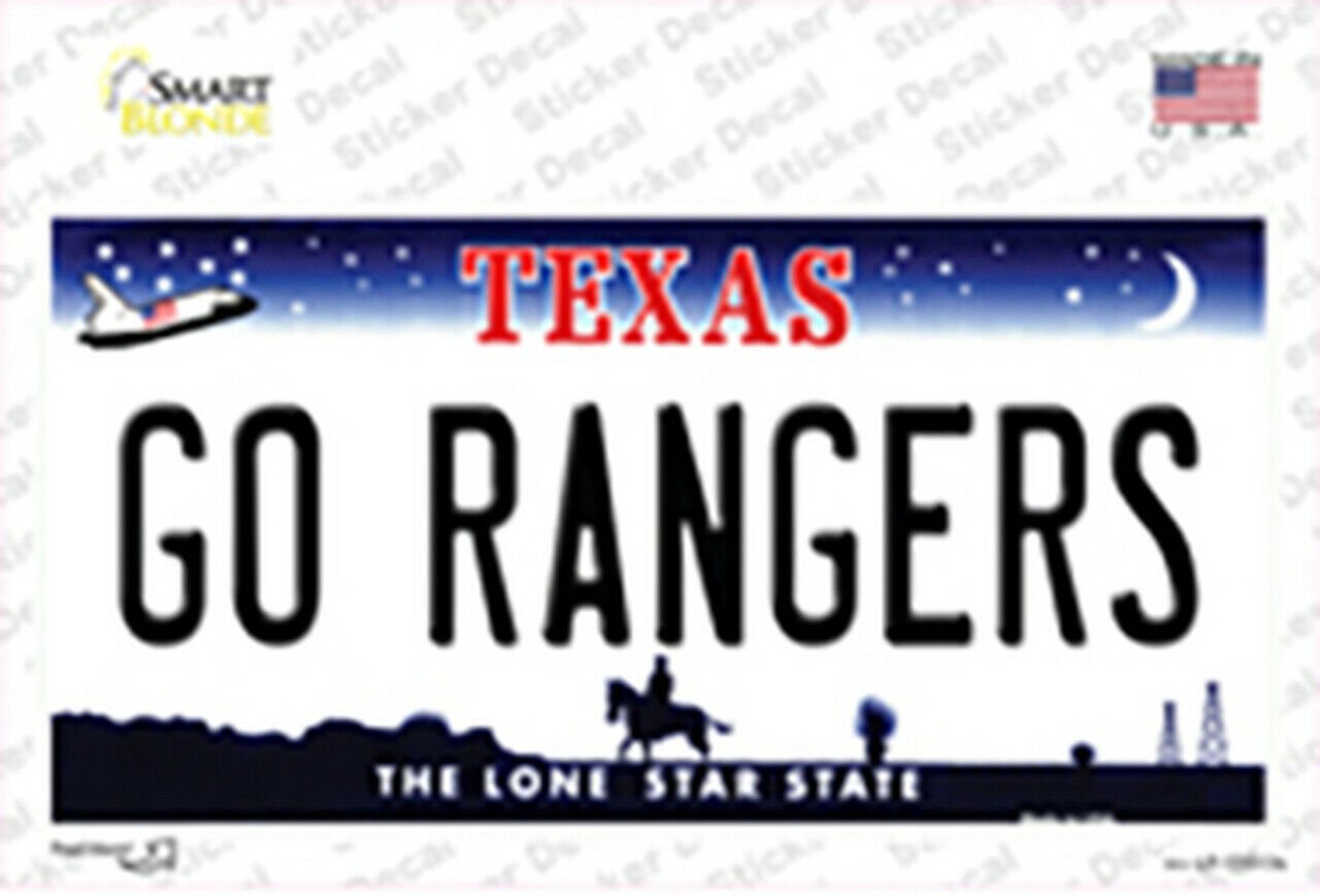 Go Rangers Texas State Background Sticker Decal