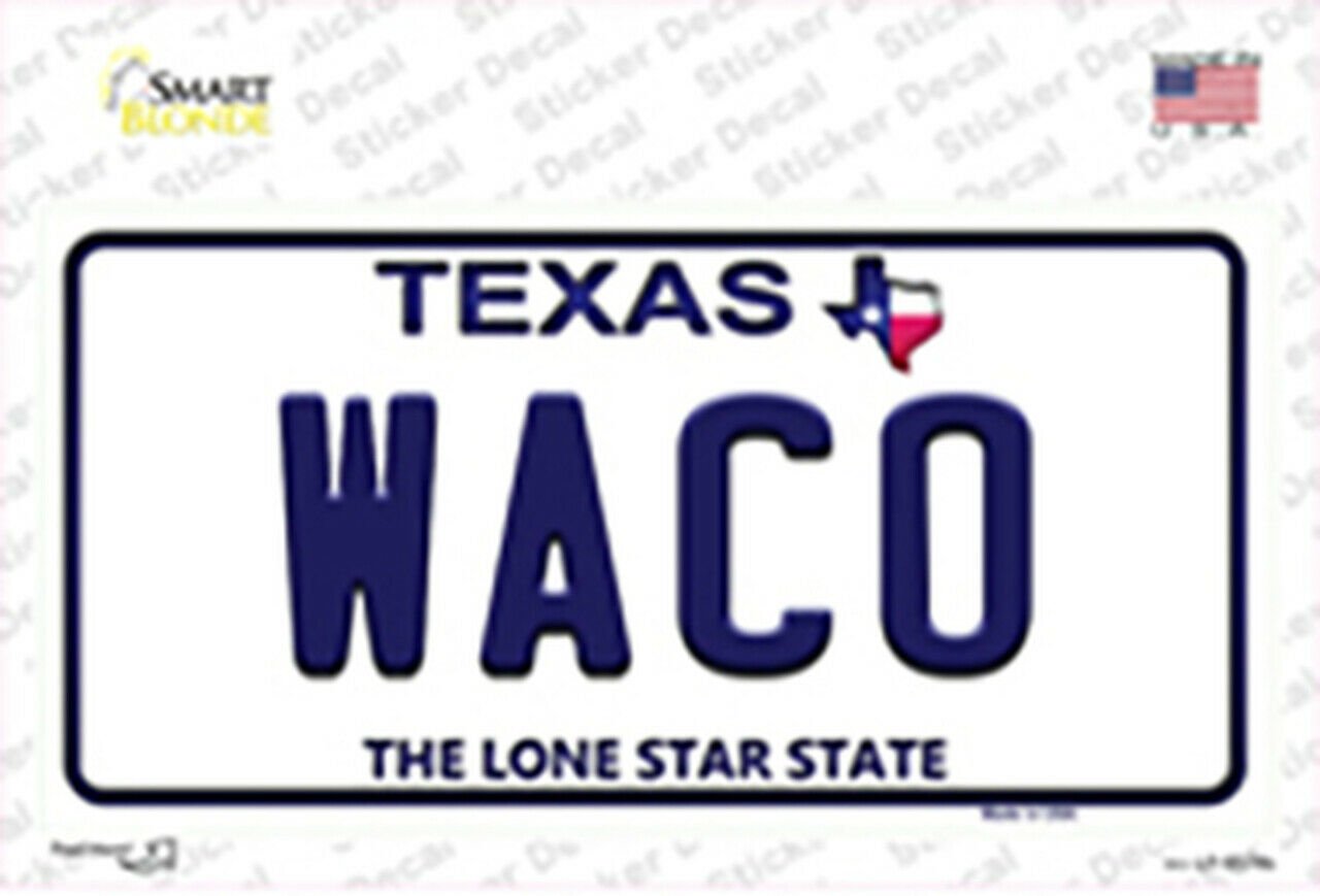 Waco Texas State Background Sticker Decal