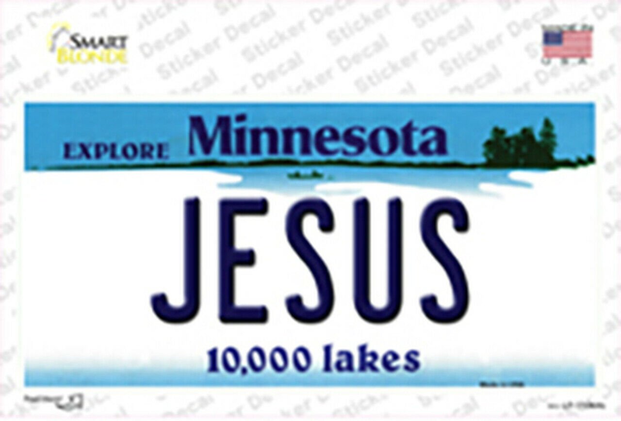 Jesus Minnesota State Background Sticker Decal