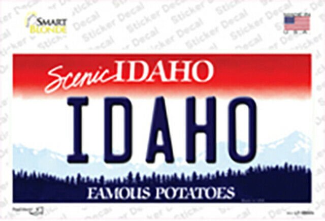 Idaho Idaho State Background Sticker Decal