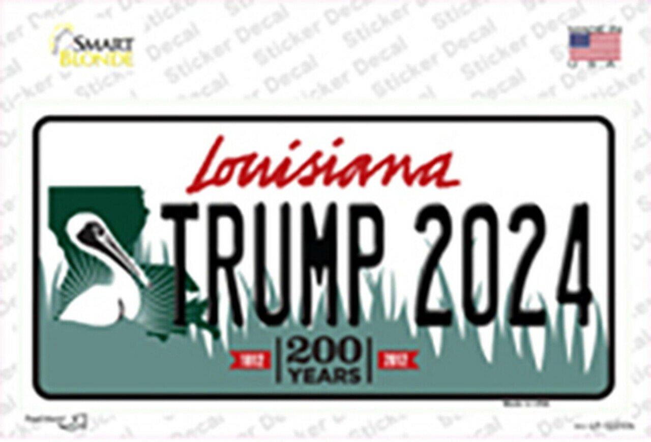 Trump 2024 Louisiana State Background Sticker Decal