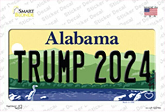 Trump 2024 Alabama State Background Sticker Decal