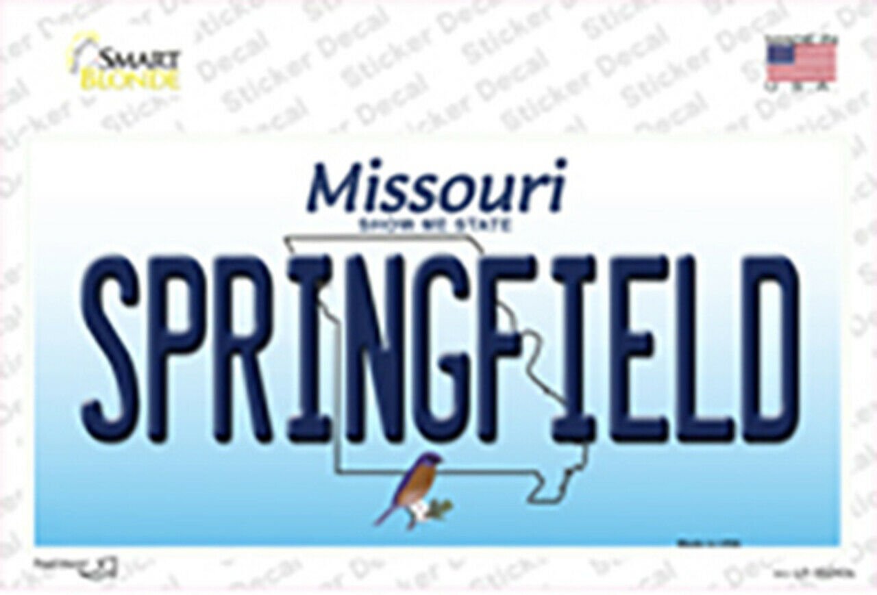 Springfield Missouri State Background Sticker Decal