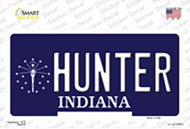 Hunter Indiana State Background Sticker Decal